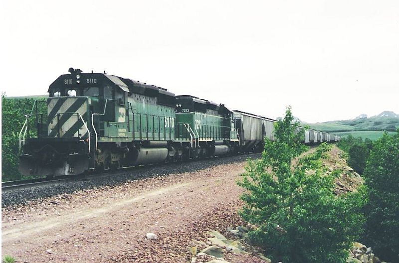 SD 40-2s 8110 and 7213
